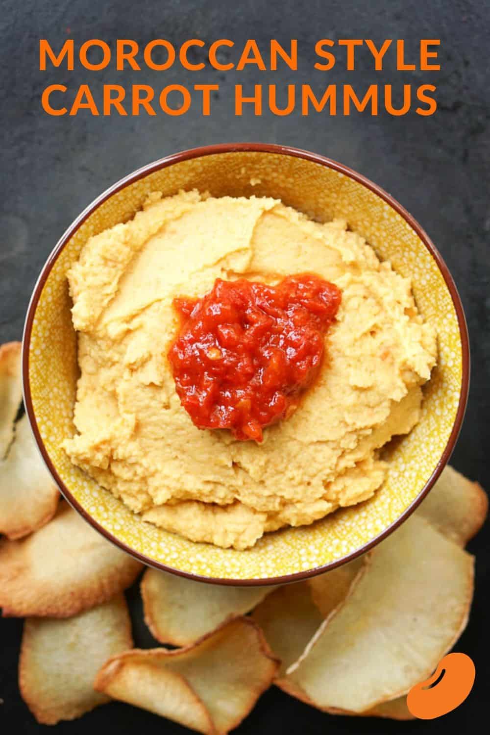 Moroccan-Style Carrot Hummus Recipe - The Bean Bites